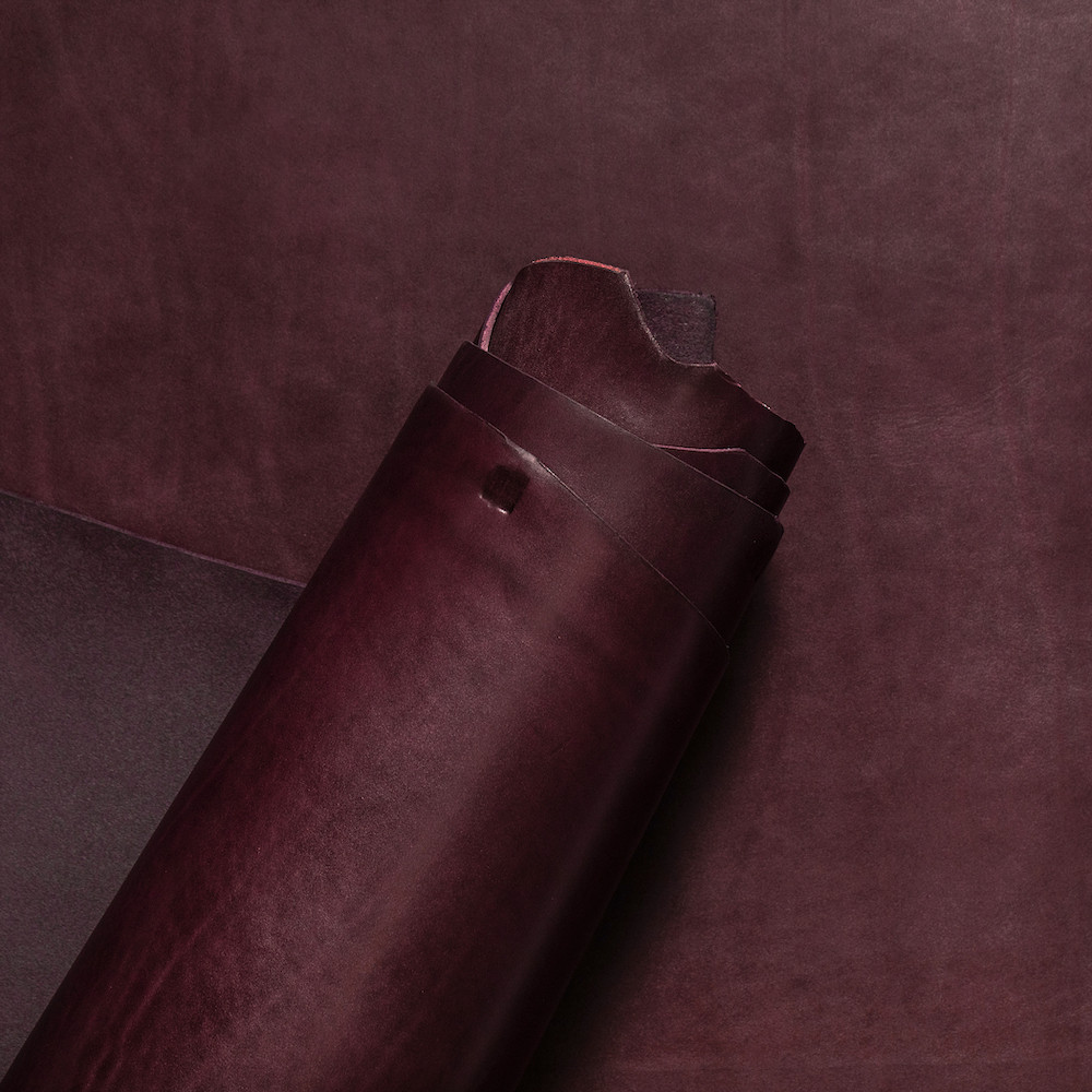 Wickett & Craig English Bridle Leather Panels, Eggplant - Buckleguy.com