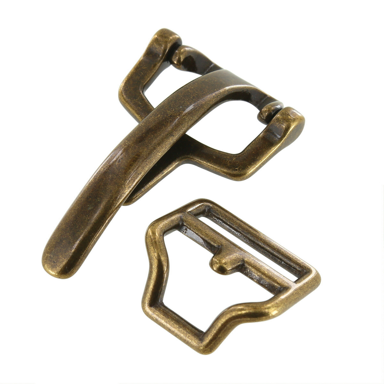 B9571 1 1/4" Antique Brass, Collar Fastener, Solid Brass-LL - Buckleguy.com