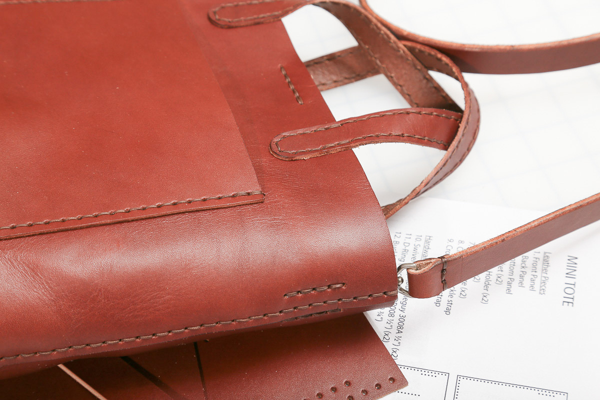 DIY Mini Tote Bag Leather Kit - Buckleguy.com