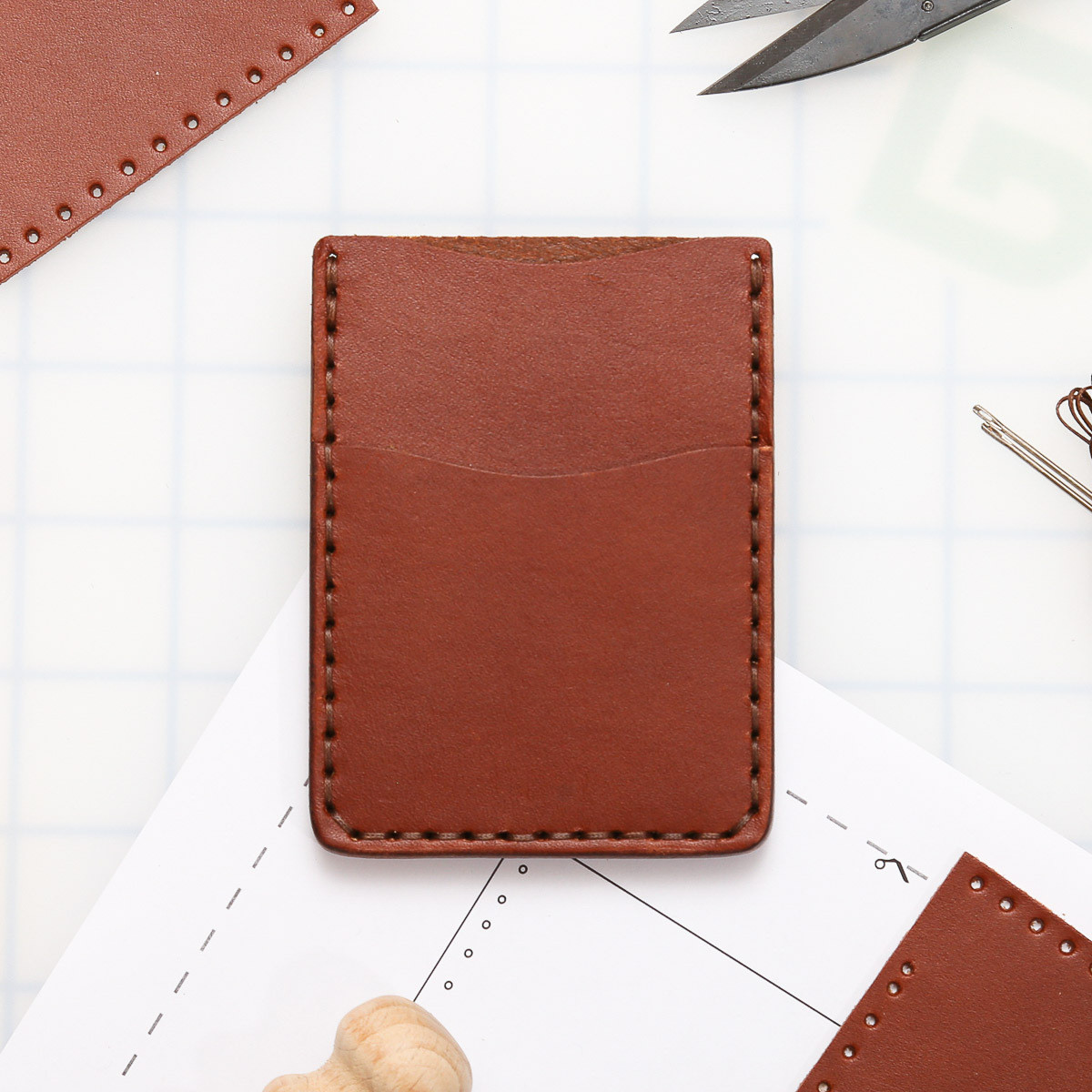 Money Clip Wallet Leather Pattern, PDF Template - Buckleguy.com