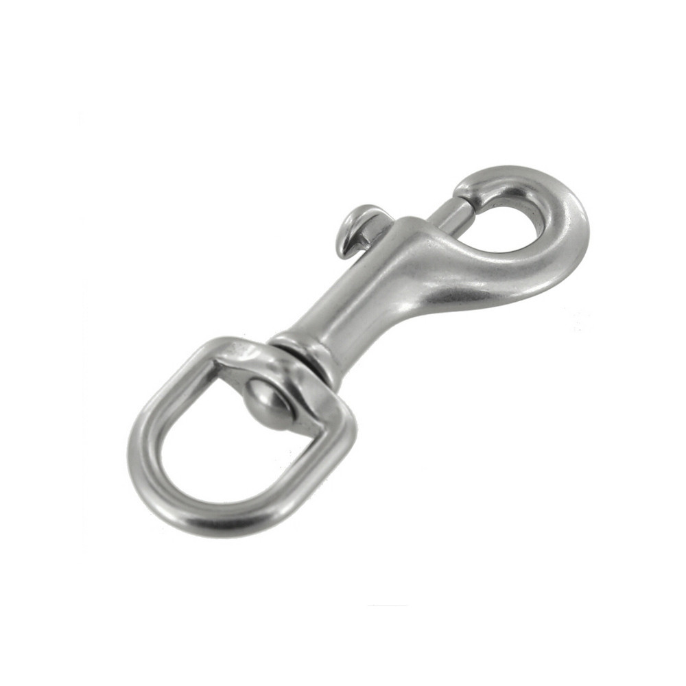 3001A 1/2" Nickel Matte, Swivel Bolt Snap, Solid Brass-LL - Buckleguy.com