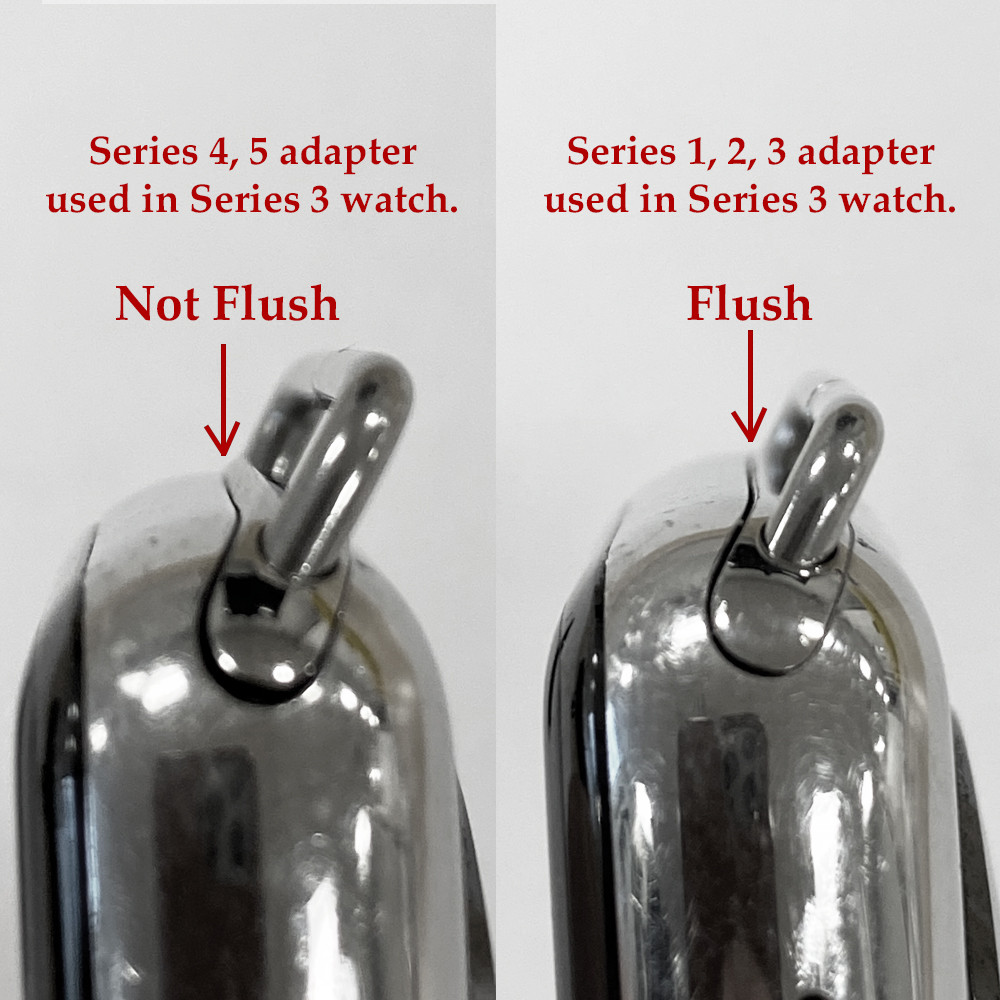 Apple Watch Pin Adapter, Polished Stainless Steel (2 pc set ...