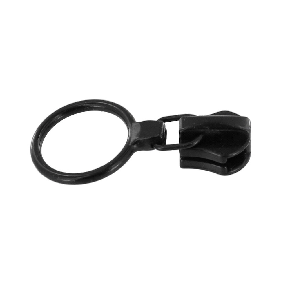 Riri Ring Zipper Pull, Black, Multiple Sizes - Buckleguy.com