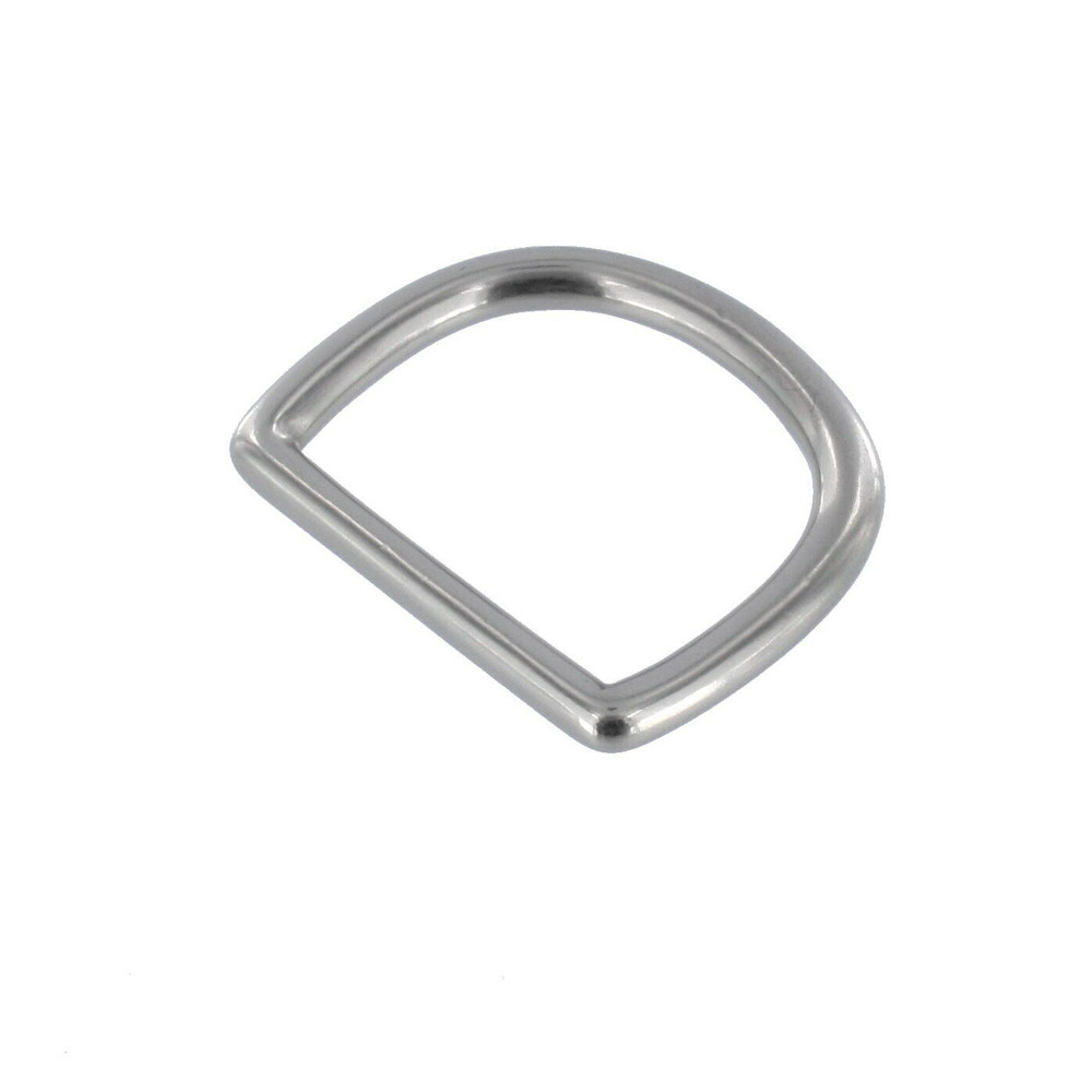 DR0 Nickel Matte, D-Ring, Solid Brass-LL, Multiple Sizes - Buckleguy.com