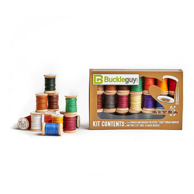 Ritza 25 Tiger Thread, Waxed Polyester, 21 Color Set - Buckleguy.com