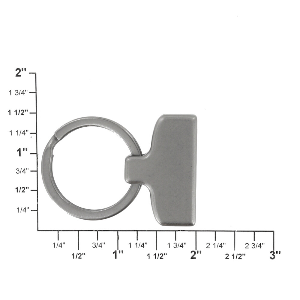C5203 Nickel Matte, Key Fob, Zinc, Multiple Sizes - Buckleguy.com