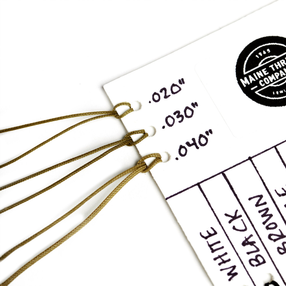 Maine Thread, Braided Waxed Cord, 70 yard spool, Ivory - Buckleguy.com