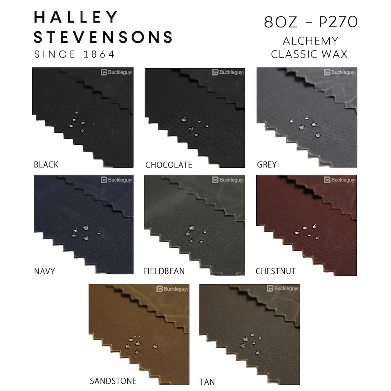 Halley Stevensons, Waxed Canvas, 8oz (p270) Lightweight, Classic Wax 