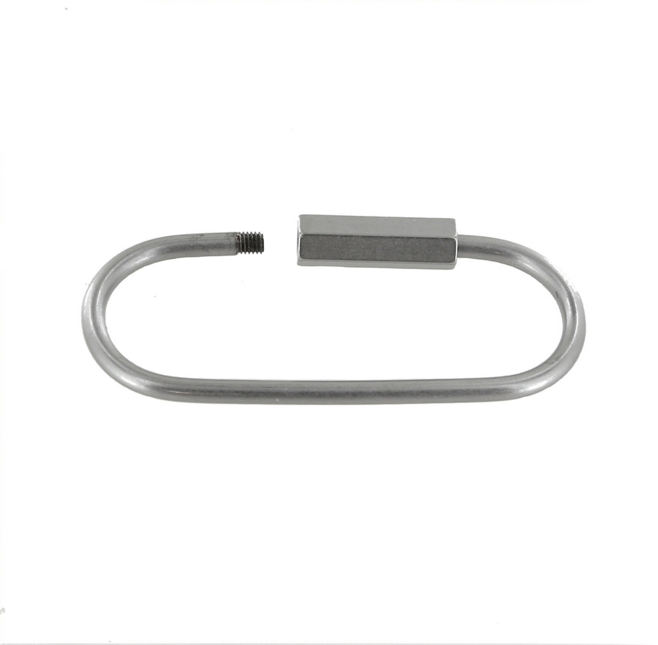 C5206 2-1/4" Nickel Matte, Oval Key Ring w/ Spring, Solid Brass-LL ...