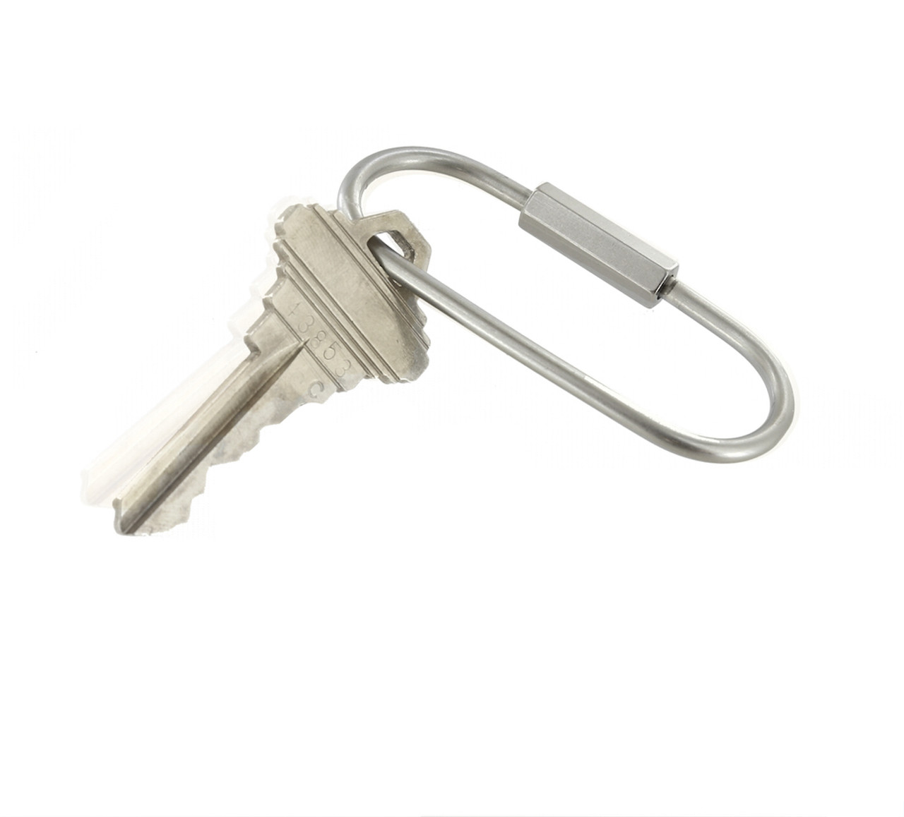 C5206 2-1/4" Nickel Matte, Oval Key Ring w/ Spring, Solid Brass-LL ...