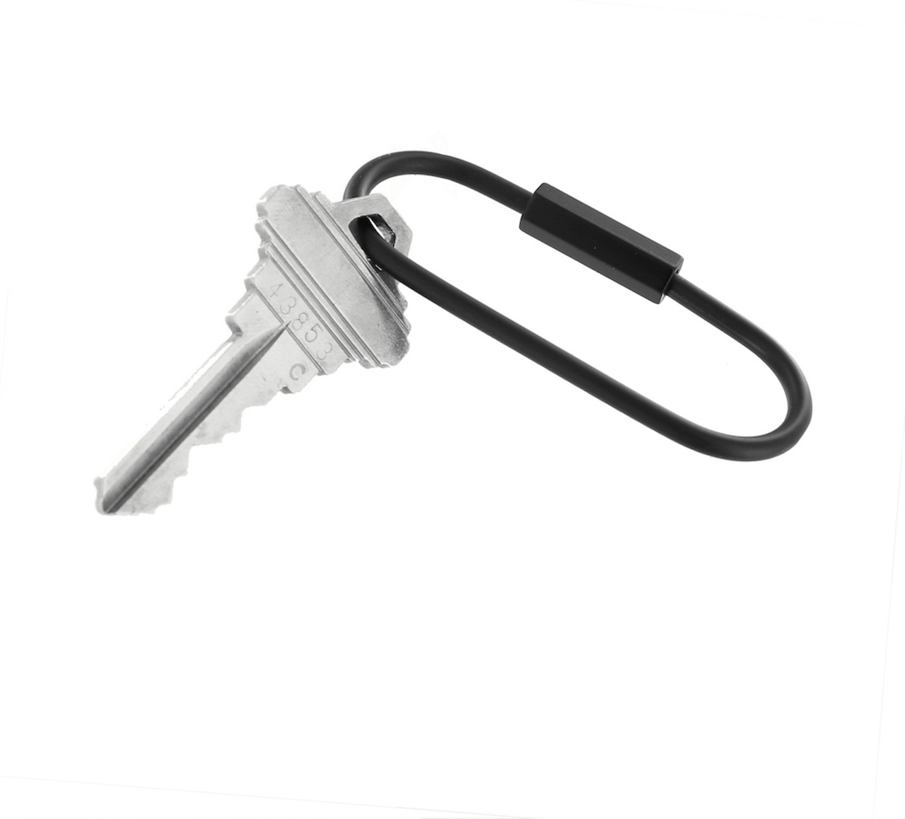 C5206 2-1/4" PVD Black Matte, Oval Key Ring w/ Spring, Solid Brass-LL ...