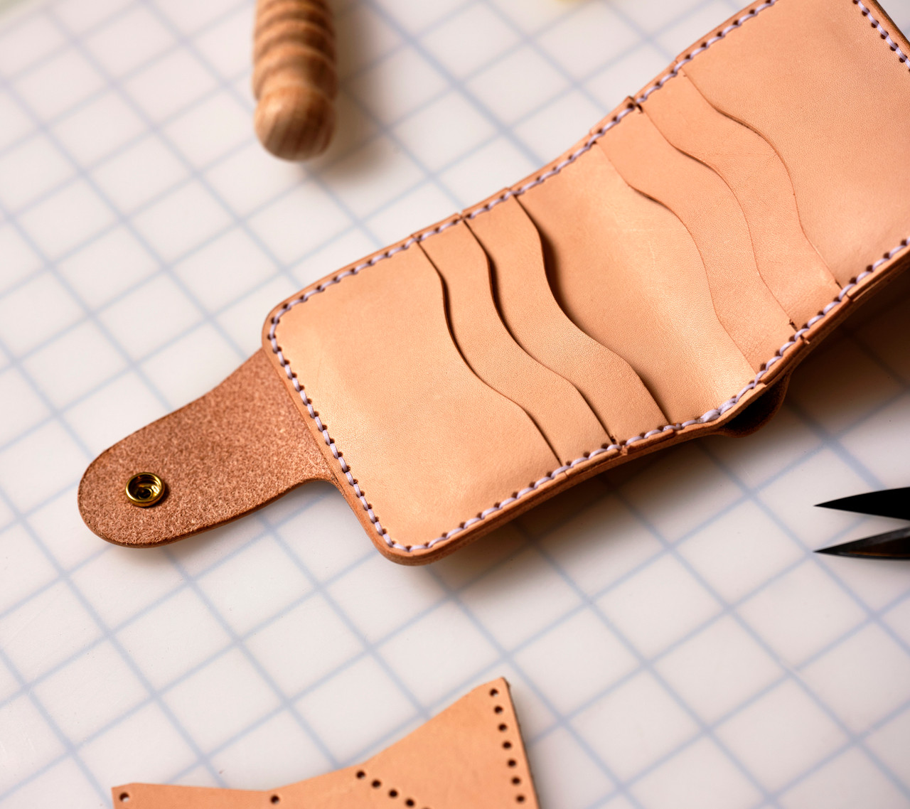 DIY Corter Short Snap Wallet Leather Kit - Buckleguy.com