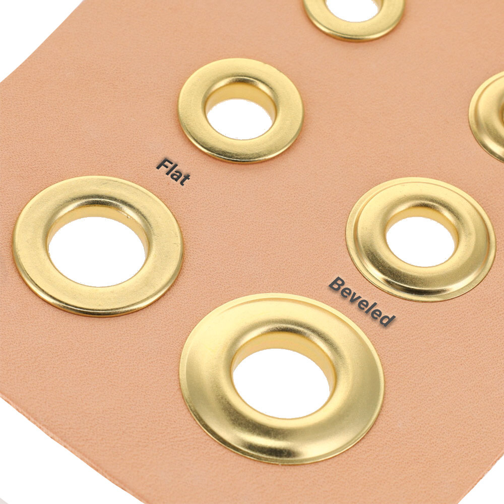 Grommet, Beveled, Natural Brass, Solid Brass-LL (100 sets per bag ...