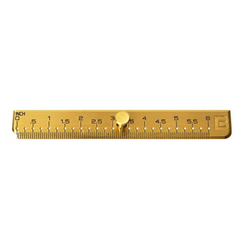 BG Brass Tool, 6" Ruler - Buckleguy.com