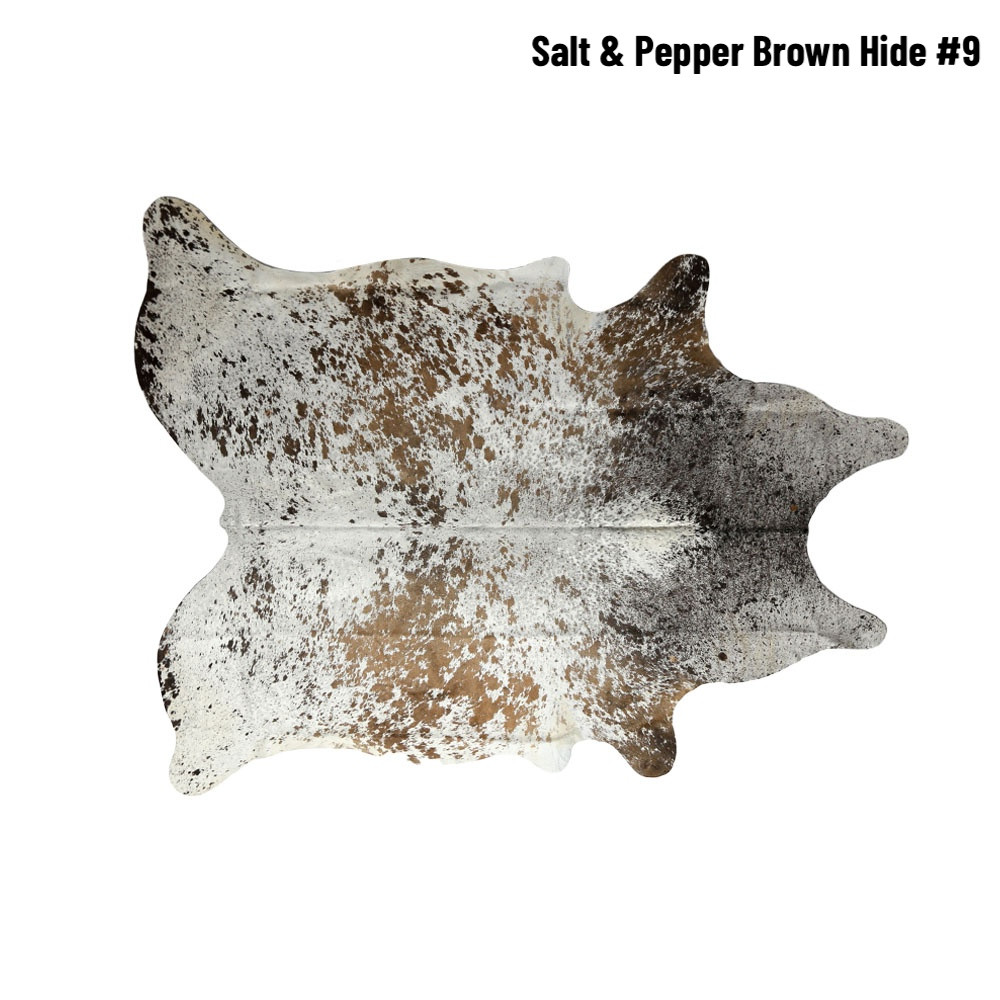 Hair On Hide Leather, Cowhide, Salt & Pepper Brown - Buckleguy.com