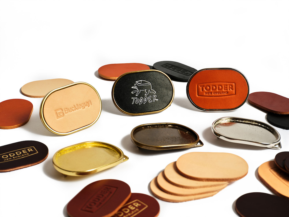 C5344 1 1/2" Natural Brass, Leather Plaque Buckle, Solid Brass-LL ...