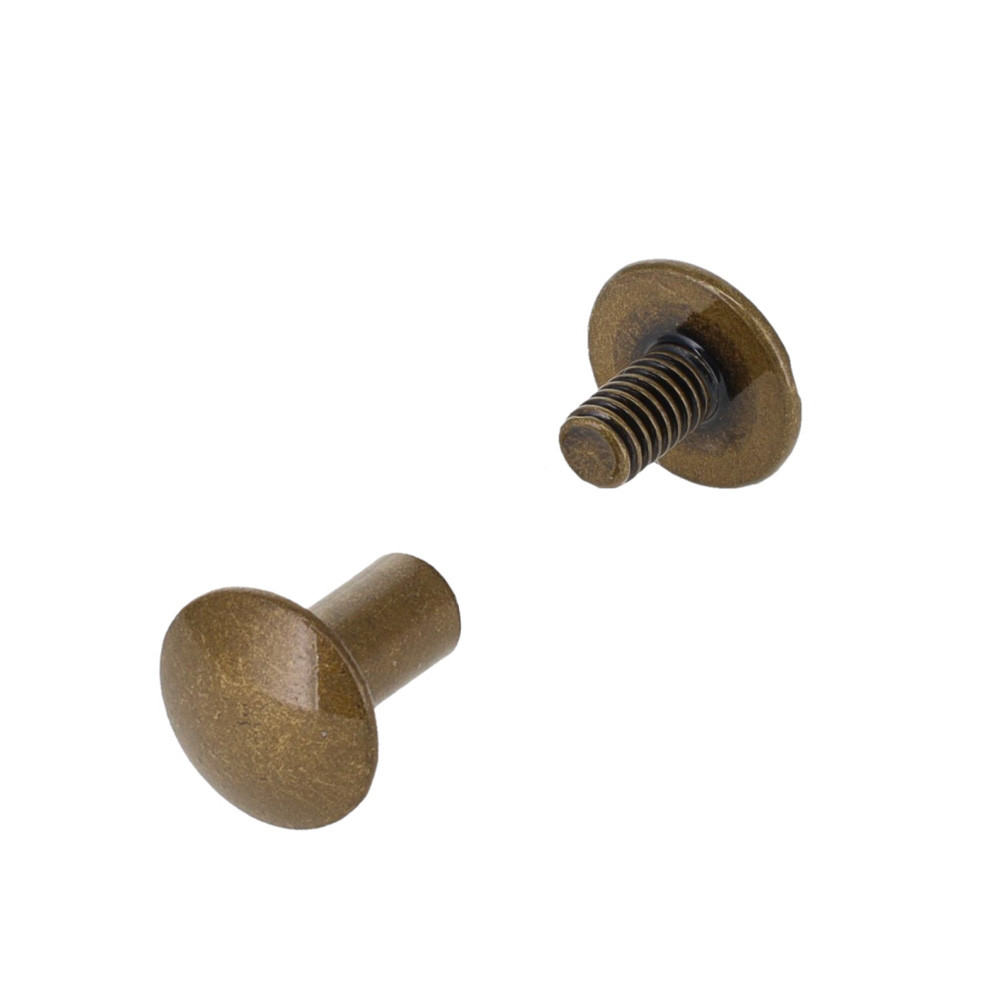 Chicago Screws, Dome Cap, Antique Brass, Solid Brass-LL (50 per bag ...