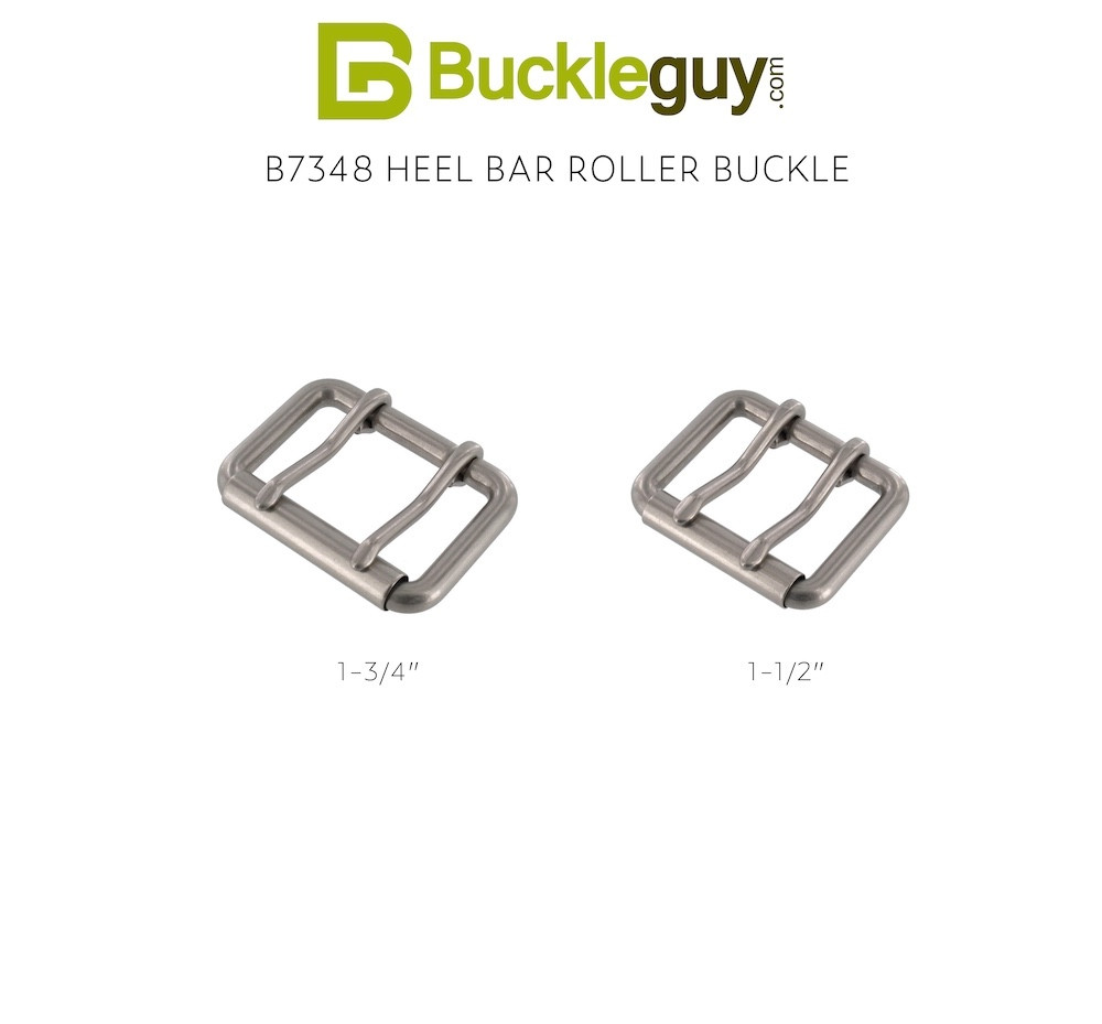 B7348 Nickel Matte, Double Prong Roller Buckle, Solid Brass-LL ...