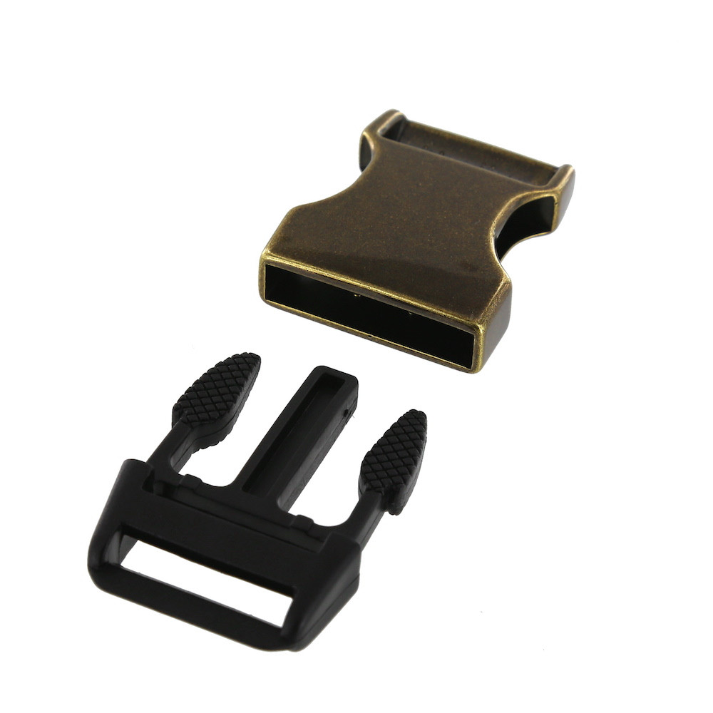 B8606 Antique Brass Plated, Side Release Buckle, Zinc/Plastic, Multiple ...