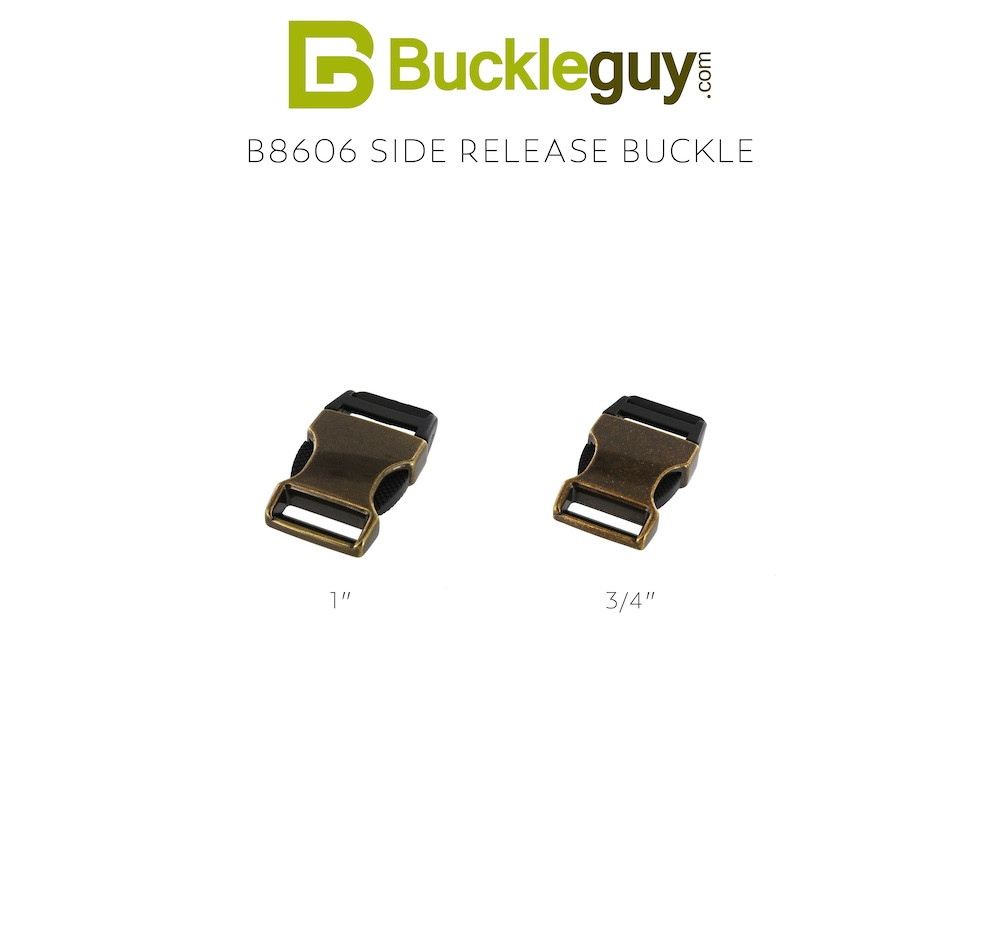 B8606 Antique Brass Plated, Side Release Buckle, Zinc/Plastic, Multiple ...