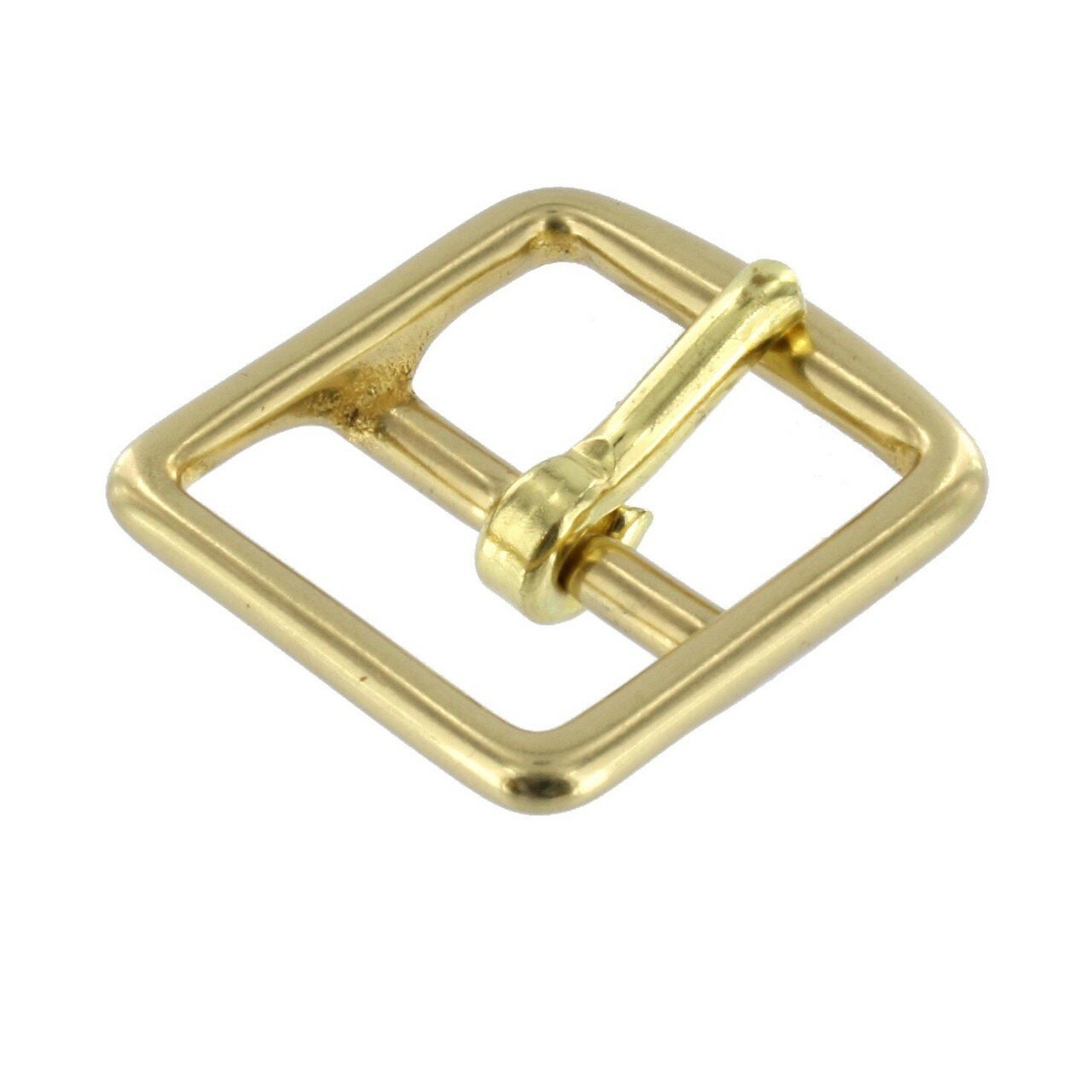 B3074 Natural Brass, Center Bar Buckle, Solid Brass-LL, Multiple Sizes ...