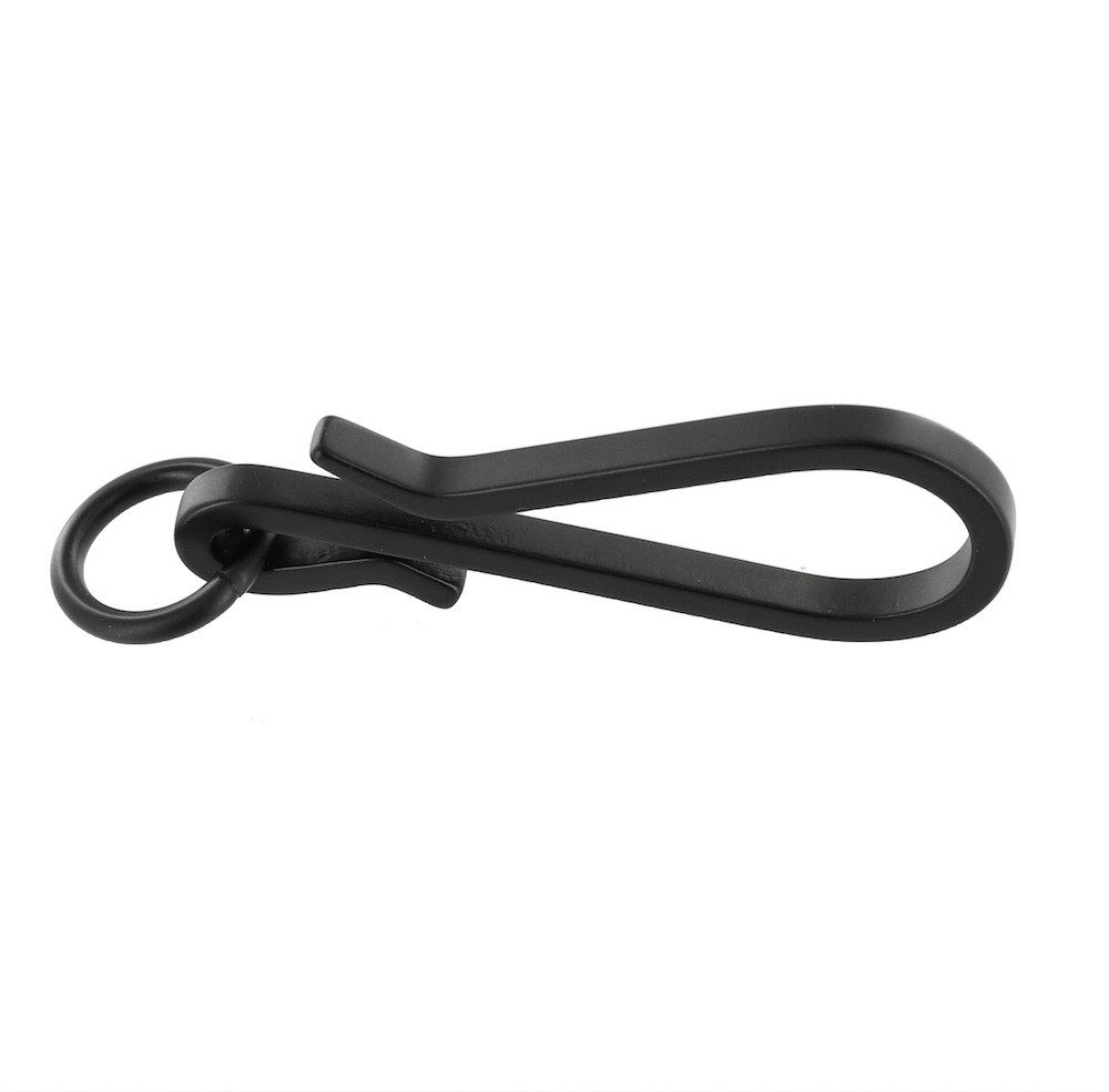 C5462 PVD Black Matte, Fish Hook Key Chain, Solid Brass-LL - Buckleguy.com