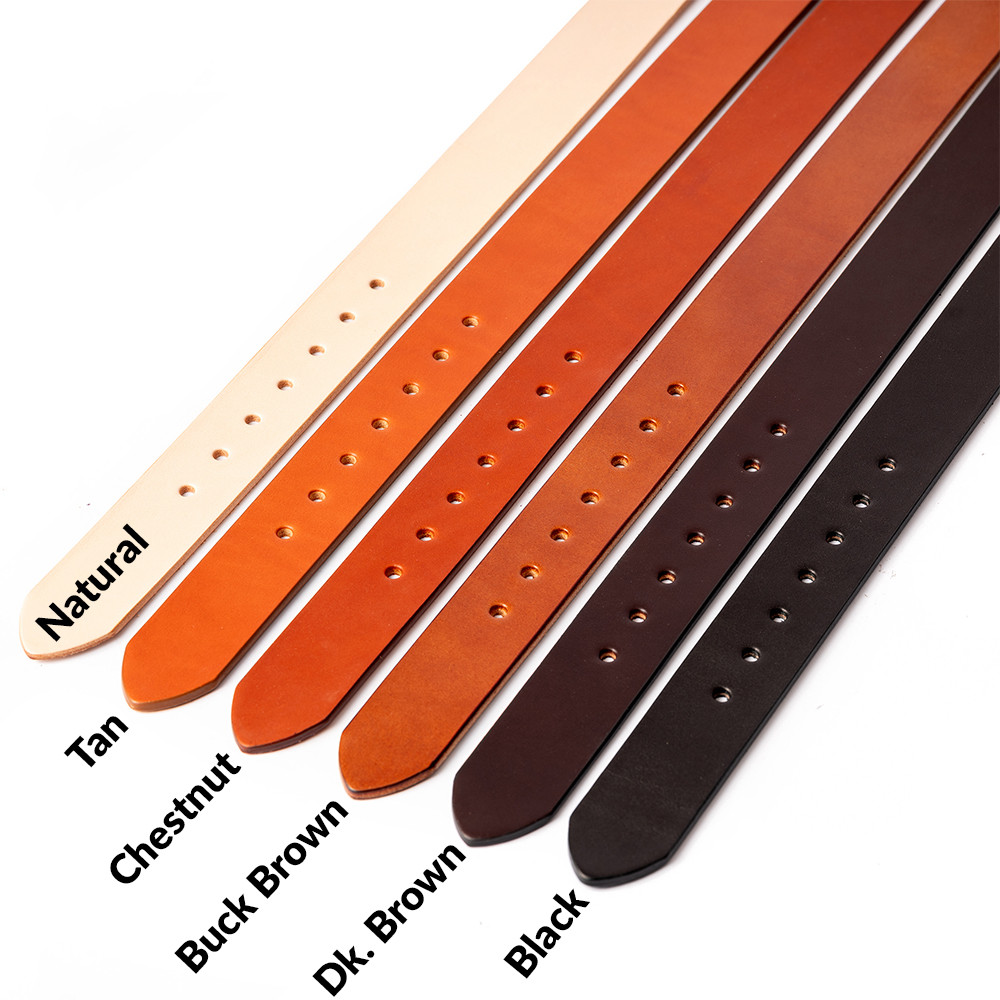 Wickett & Craig Finished Leather Belt, English Bridle, Black - Buckleguy.com