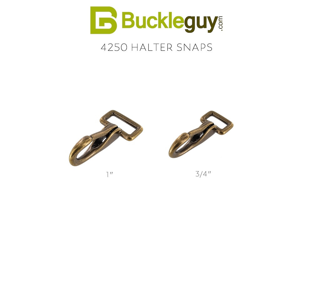 4250 Antique Brass, Halter Snap, Solid Brass-LL, Multiple Sizes ...