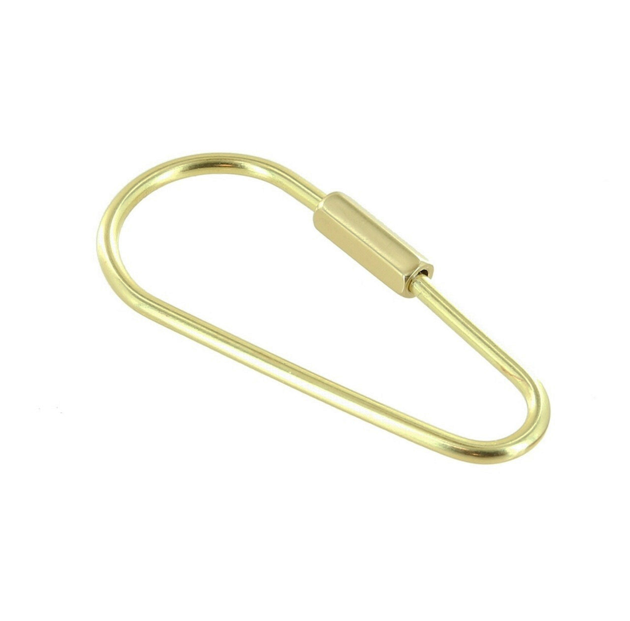 C5535 2 1/2" Natural Brass, Key Ring w/ Spring, Solid Brass-LL ...