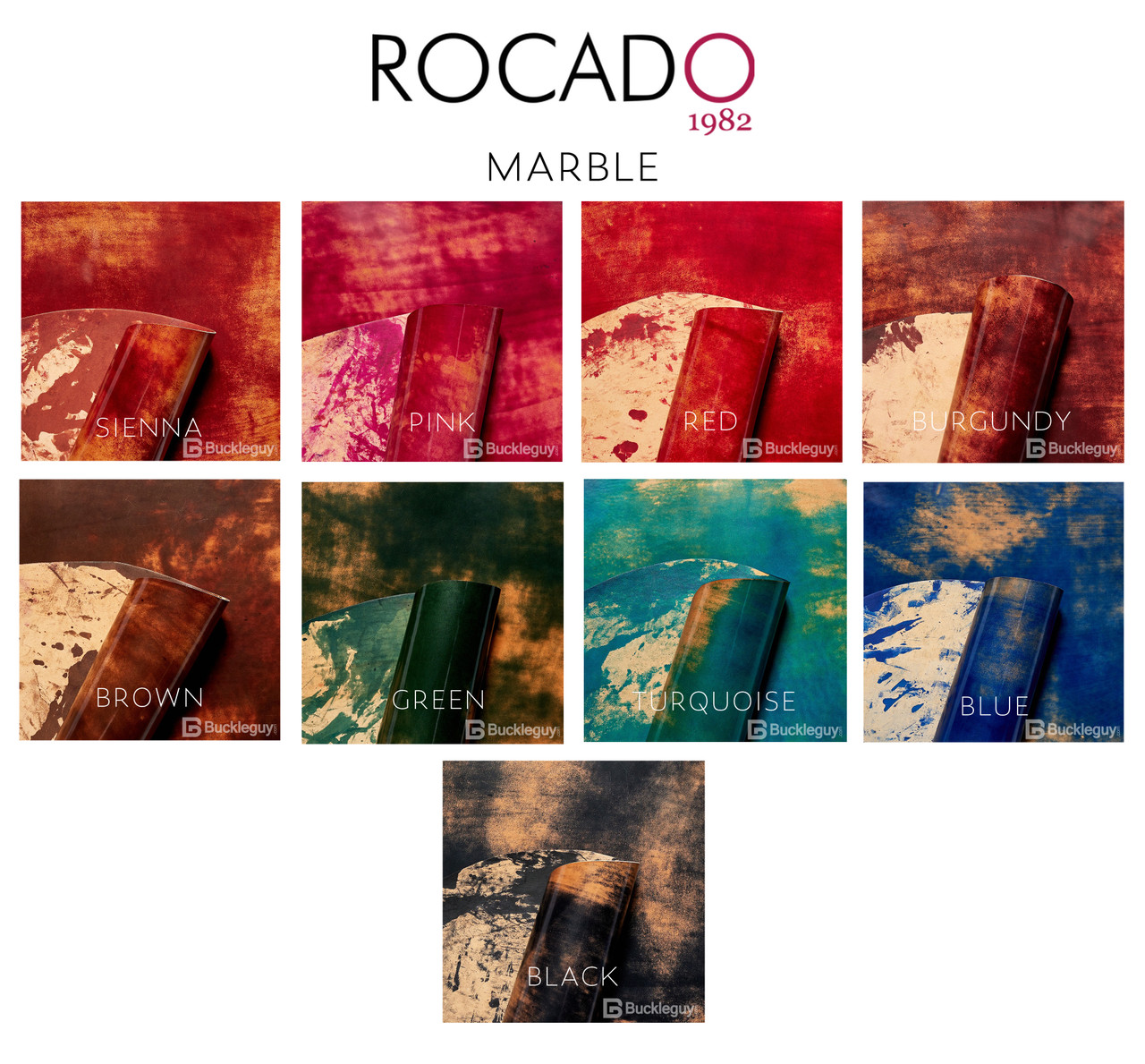 Rocado Shell Cordovan, Marble, Turquoise, 4oz, Multiple Sizes ...
