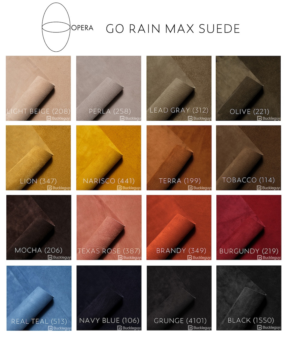 Opera Conceria, Go Rain Max Suede, Panel, Perla (258) - Buckleguy.com