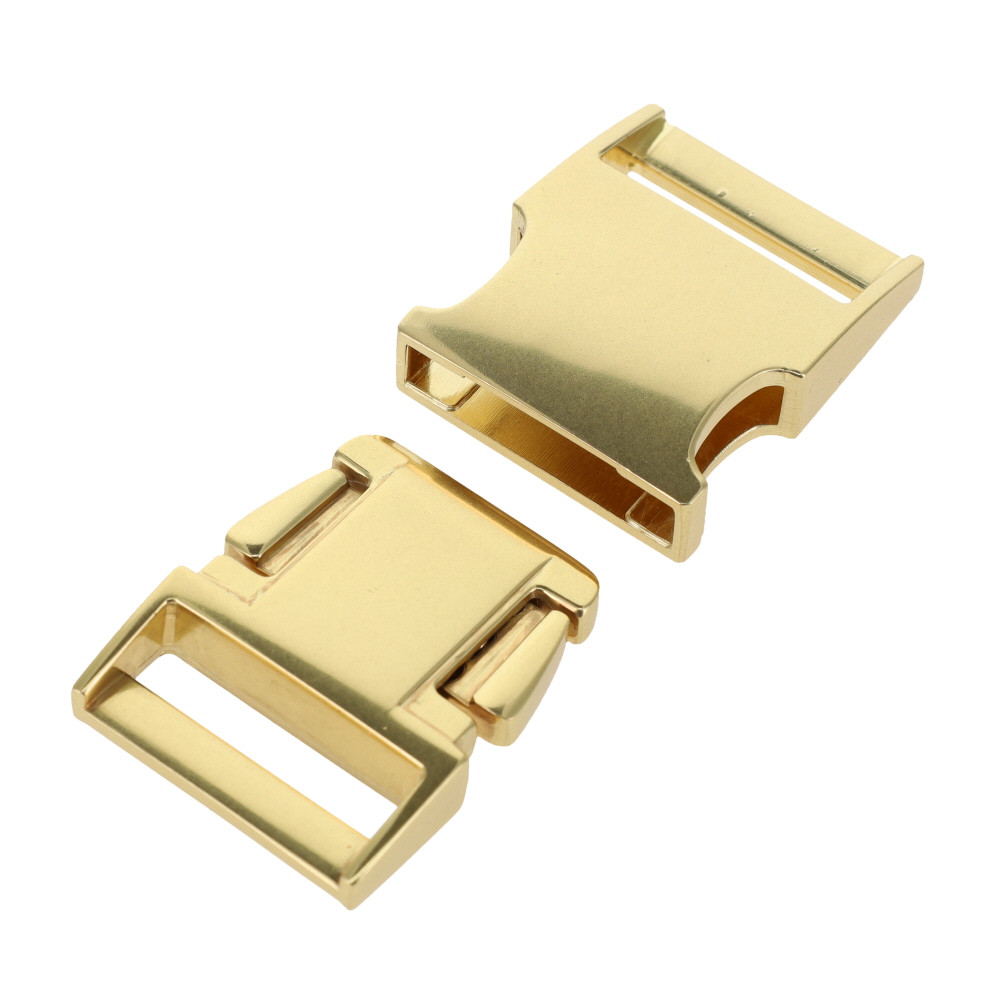B9685 Natural Brass Plated, Side Release Buckle, Zinc - Buckleguy.com