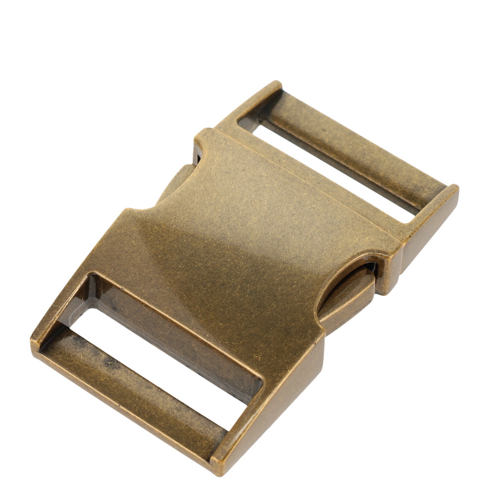 B9685 Antique Brass Plated, Side Release Buckle, Zinc - Buckleguy.com