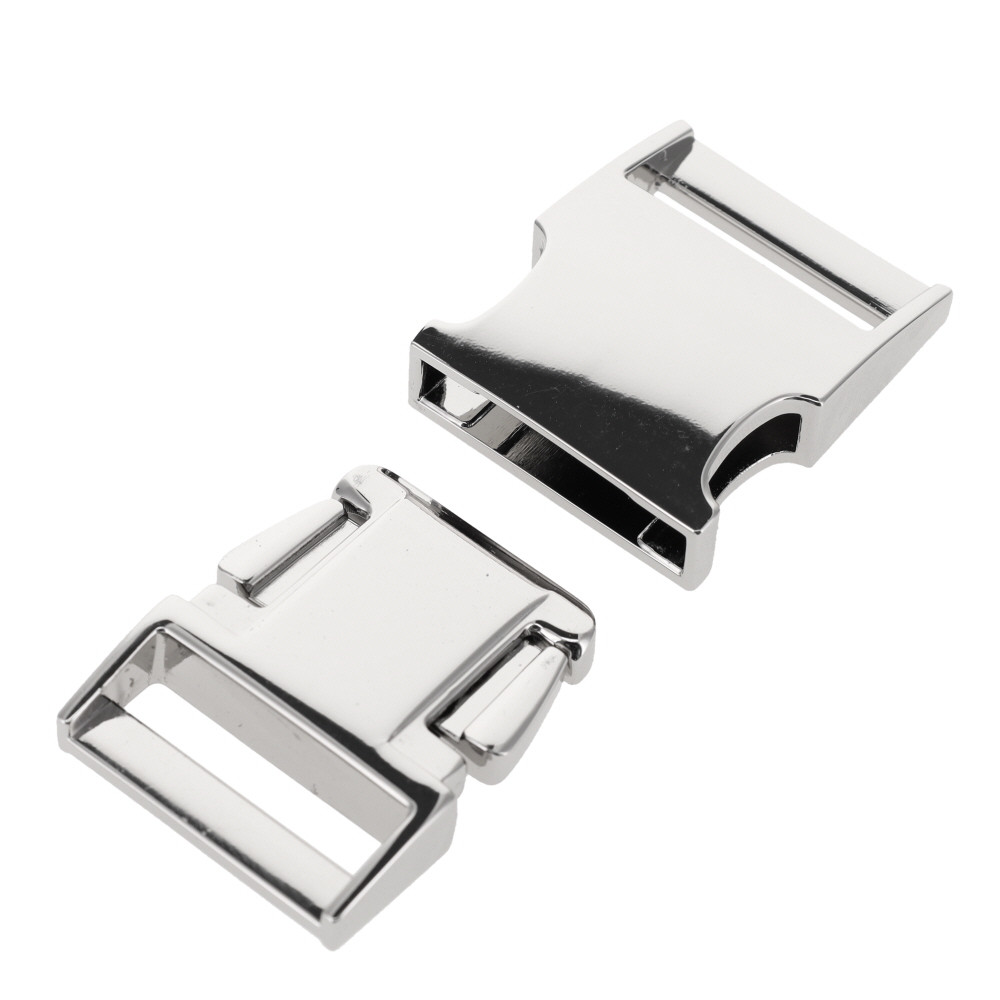 B9685 Nickel Plated, Side Release Buckle, Zinc - Buckleguy.com