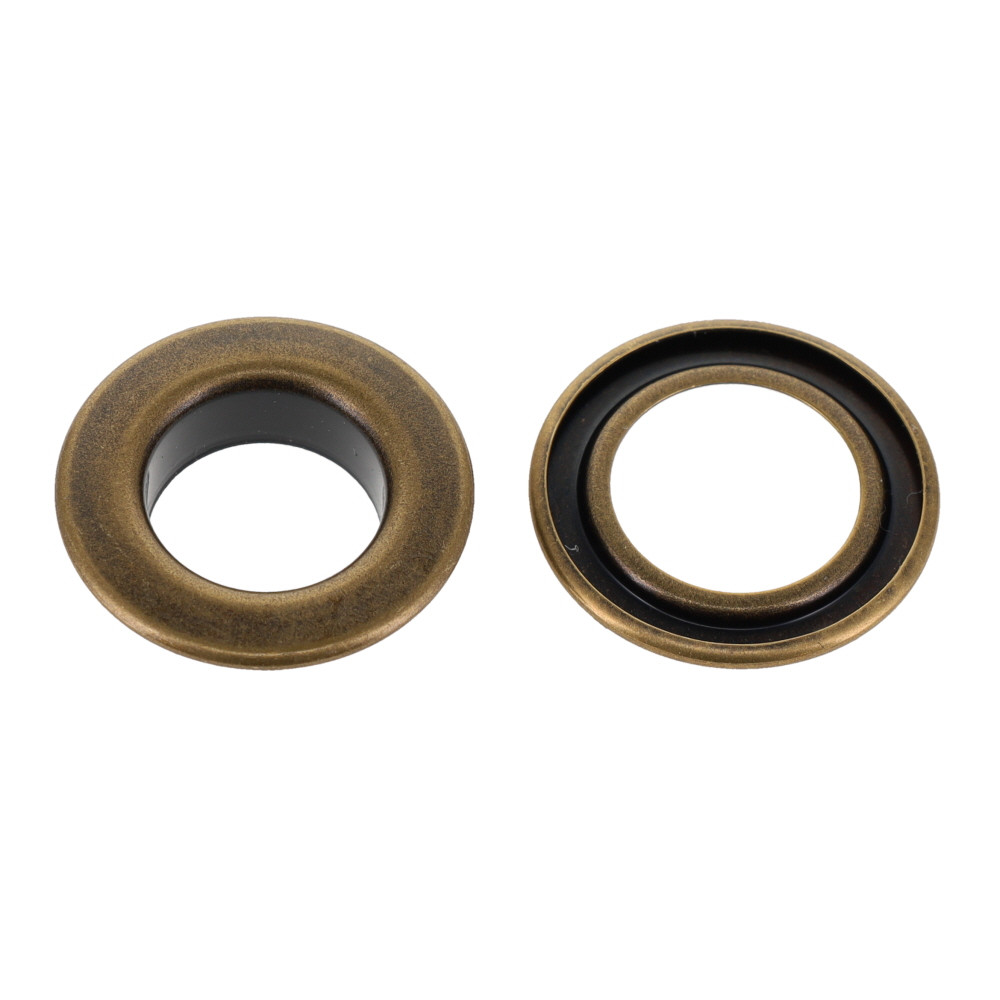 Grommet, Flat, Antique Brass, Solid Brass-LL (100 sets per bag ...
