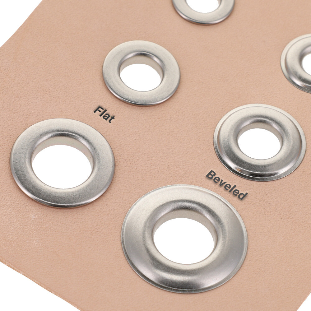 Grommet, Flat, Nickel Matte, Solid Brass-LL (100 sets per bag ...
