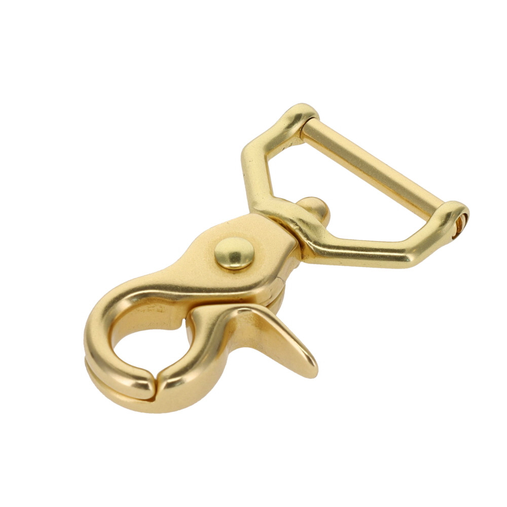 C5637 1" Natural Brass, Swivel Trigger Snap w/ Removable Pin, Solid ...