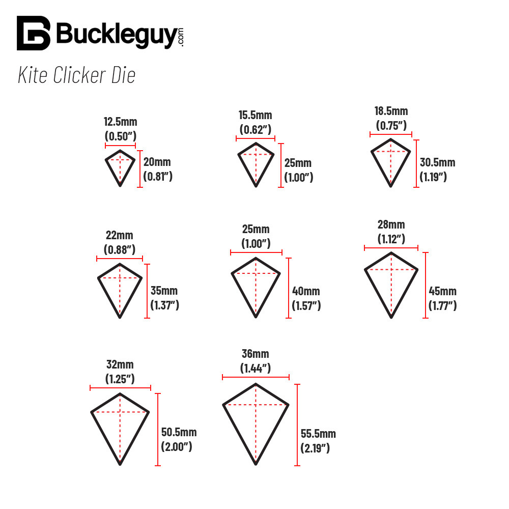 Steel Rule Clicker Die, Kites (8 pc set) - Buckleguy.com