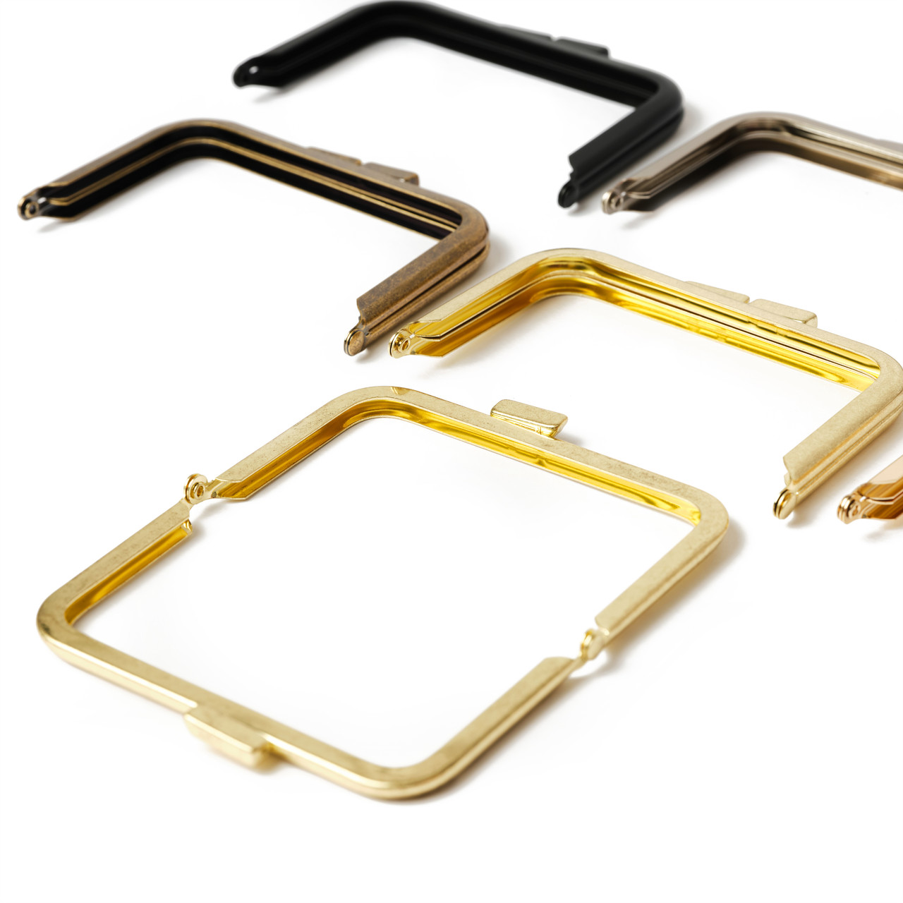 Metal Purse Frame, Square, Antique Brass - Buckleguy.com