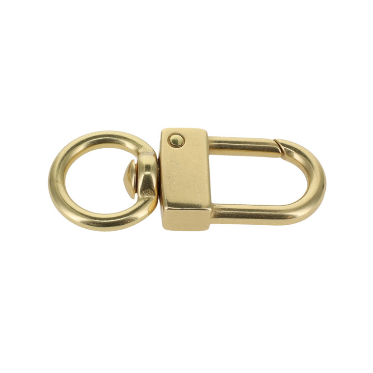 521 5/8" Natural Brass, Swivel Lever Snap, Solid Brass-LL - Buckleguy.com