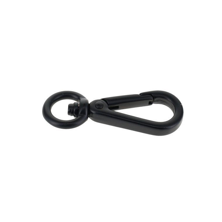 4000N 3/8" PVD Black Matte, Swivel Lever Snap, Solid Brass - Buckleguy.com