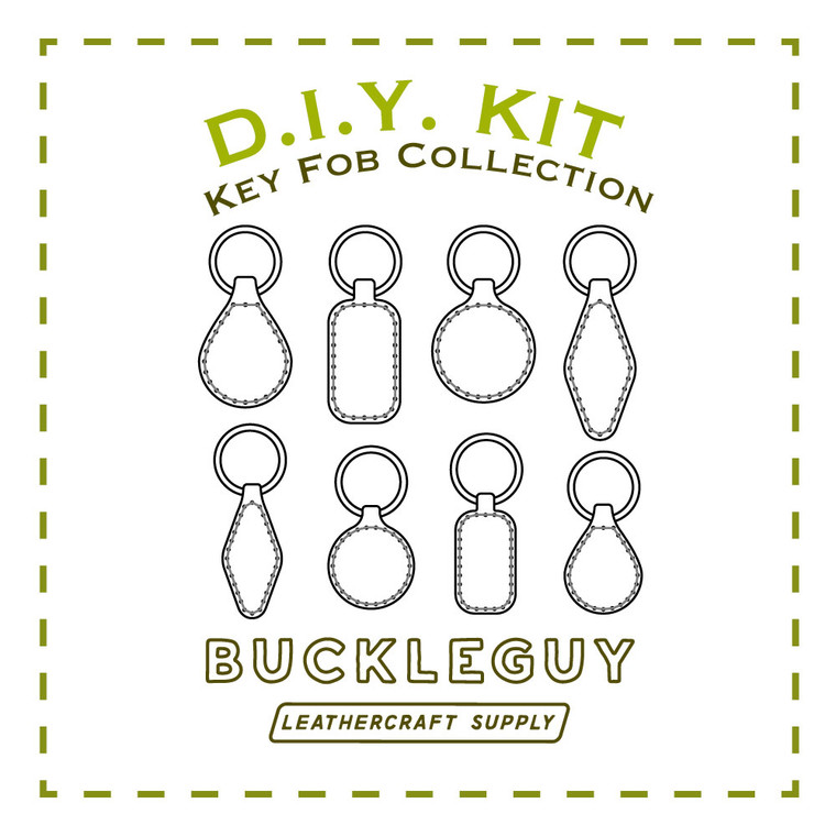 Key Fob Collection Leather Pattern, PDF Template - Buckleguy.com