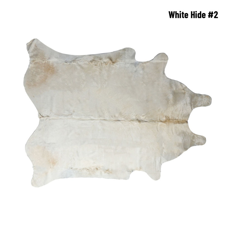 Hair On Hide Leather, Cowhide, White - Buckleguy.com