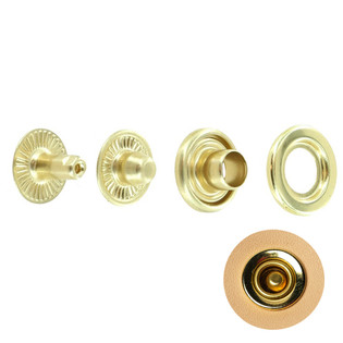 Open Hole Snap Fasteners, Natural Brass, Solid Brass (50 sets per bag ...