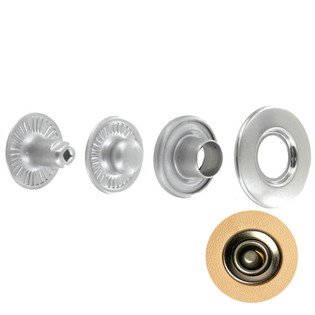 Open Hole Snap Fasteners, Nickel Matte, Solid Brass (50 sets per bag ...