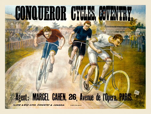 Conqueror Cycles Coventry English Bicycle Poster by Moore
