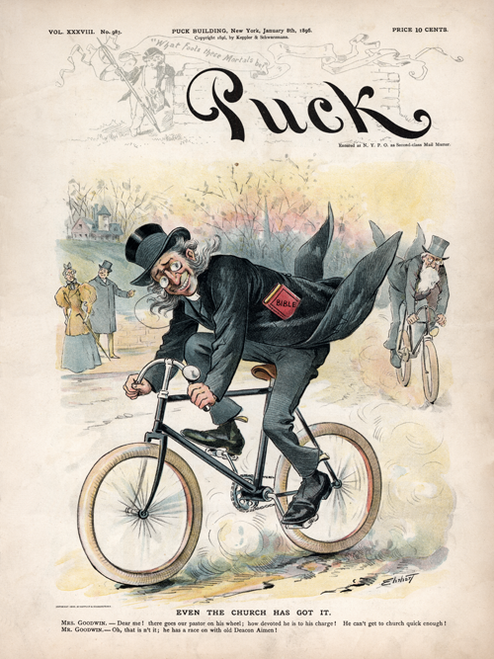 Rouxel & Dubois Vintage French Tandem Bicycle Poster