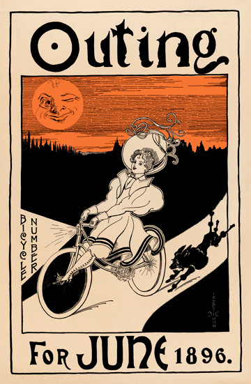 Outing Magazine Vintage American Bicycle Poster Print
