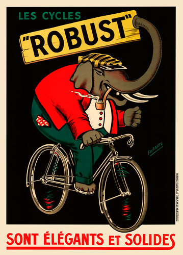 Cycles Robust Bicycle Poster by Fritayre circa 1933