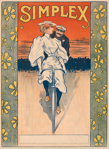 Simplex Cycles Vintage Bicycle Poster Prints by Tichon